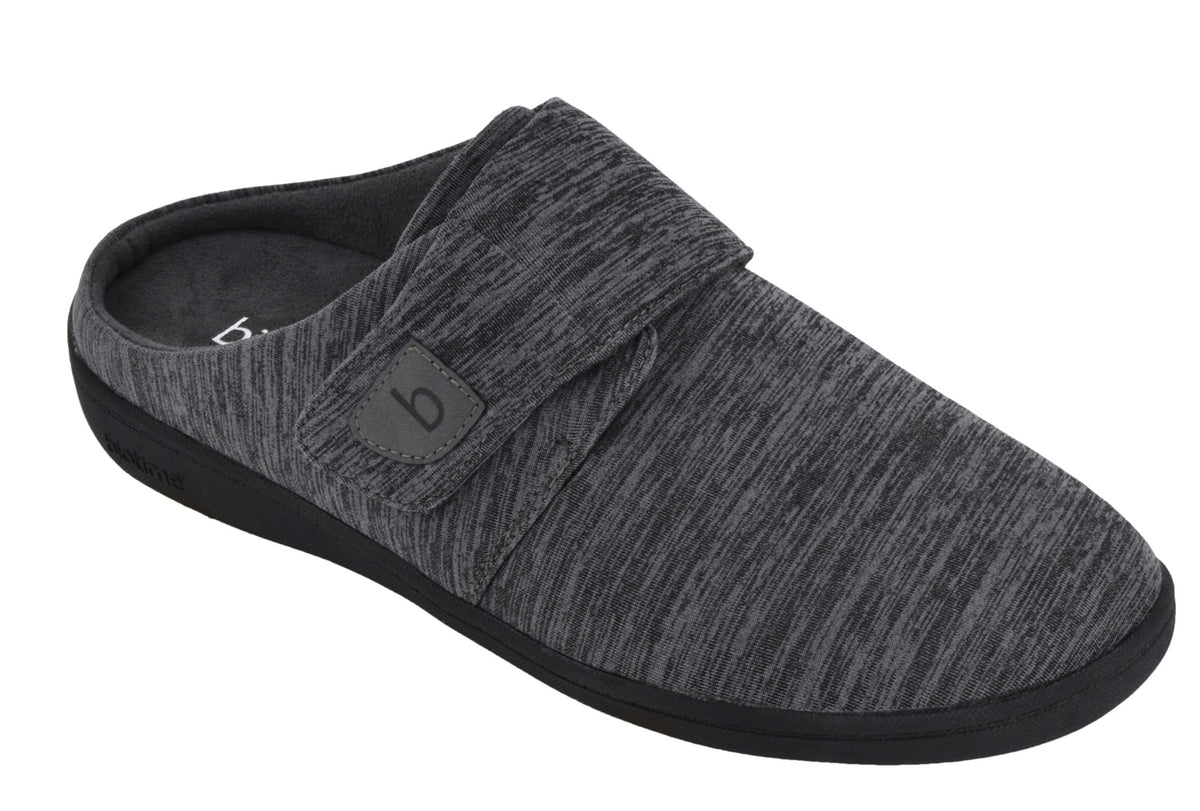 Biotime JAKE Charcoal Men's Slippers Removable Insoles for Orthotics ...