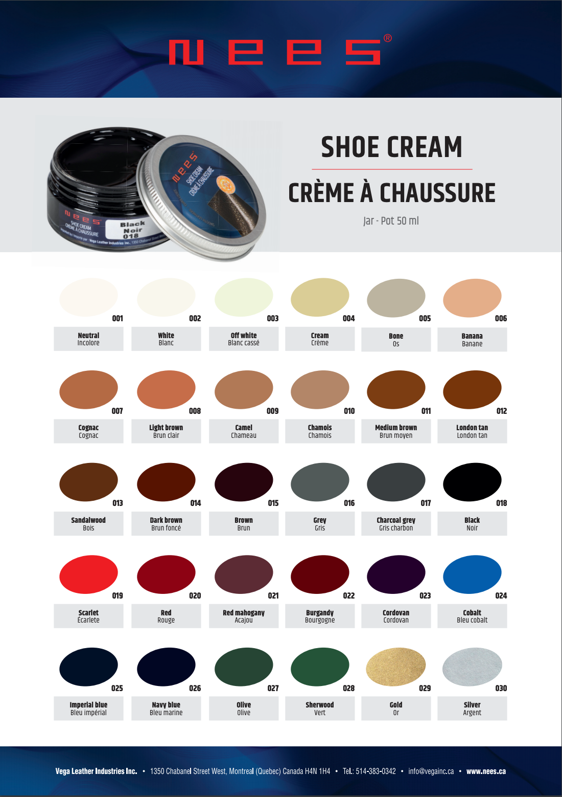 NEES - Shoe Cream 50ml in Laval – Boutique du Cordonnier